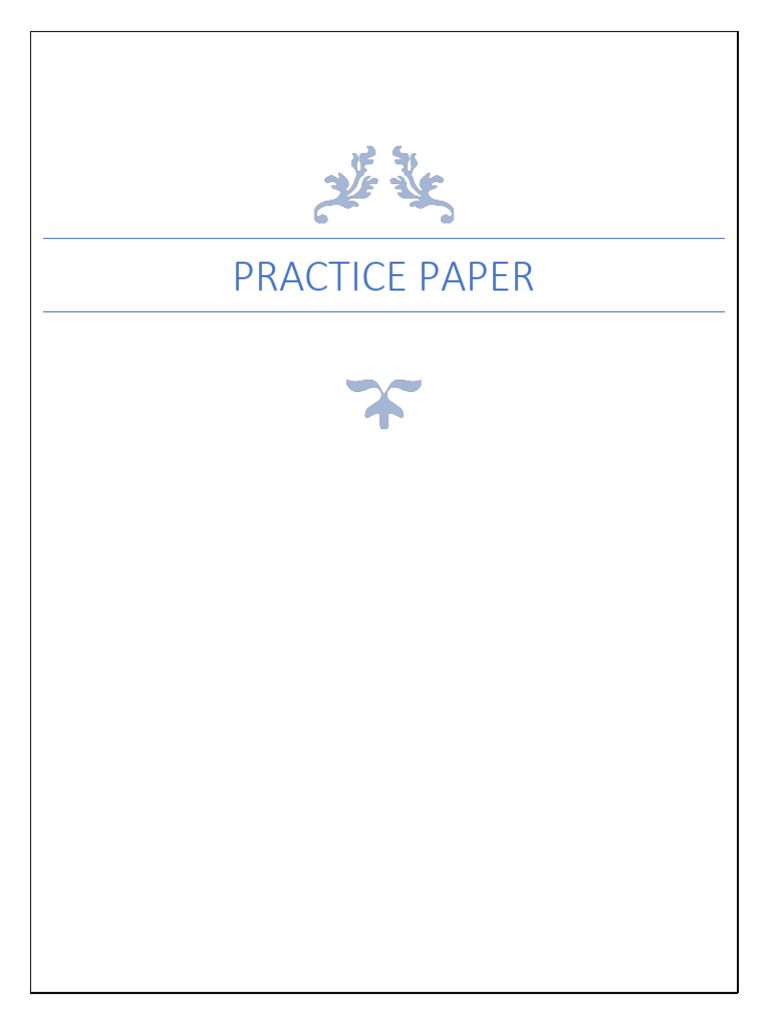 Unit-6 Practice Paper MCQ PDF | PDF
