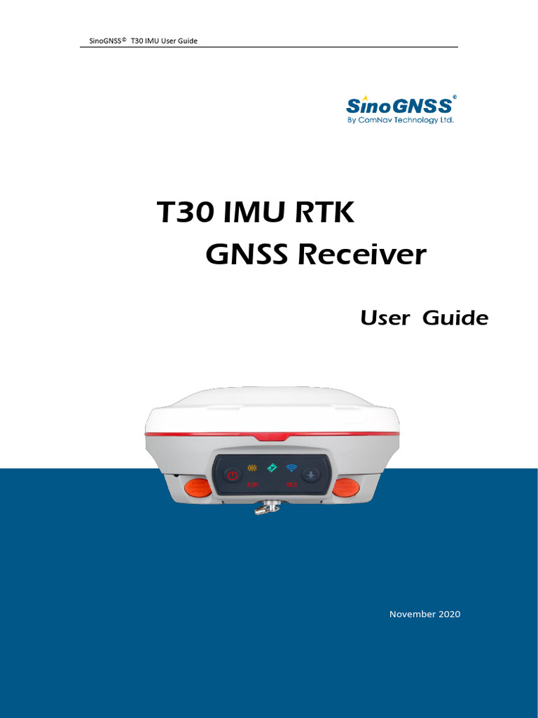 T30 IMU GNSS Receiver User Guide | PDF | Surveying | Wi Fi