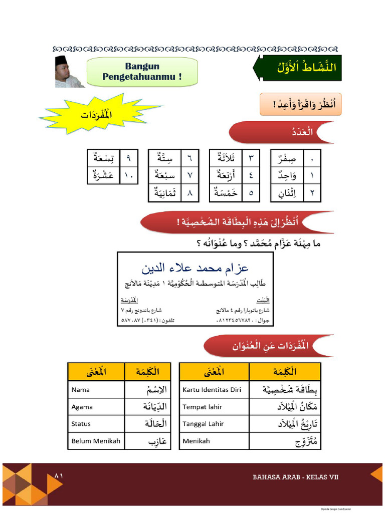 Bahasa Arab Kelas 7 | PDF