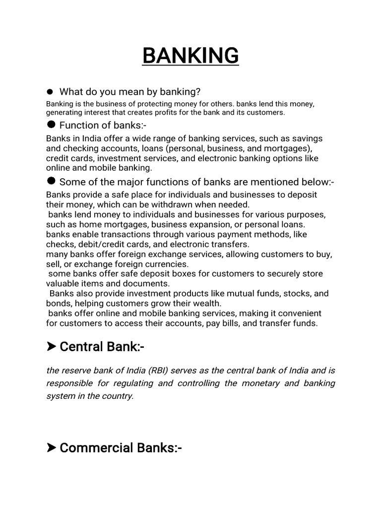 Banking Financial Literacy Notes | PDF | Transaction Account | Banks