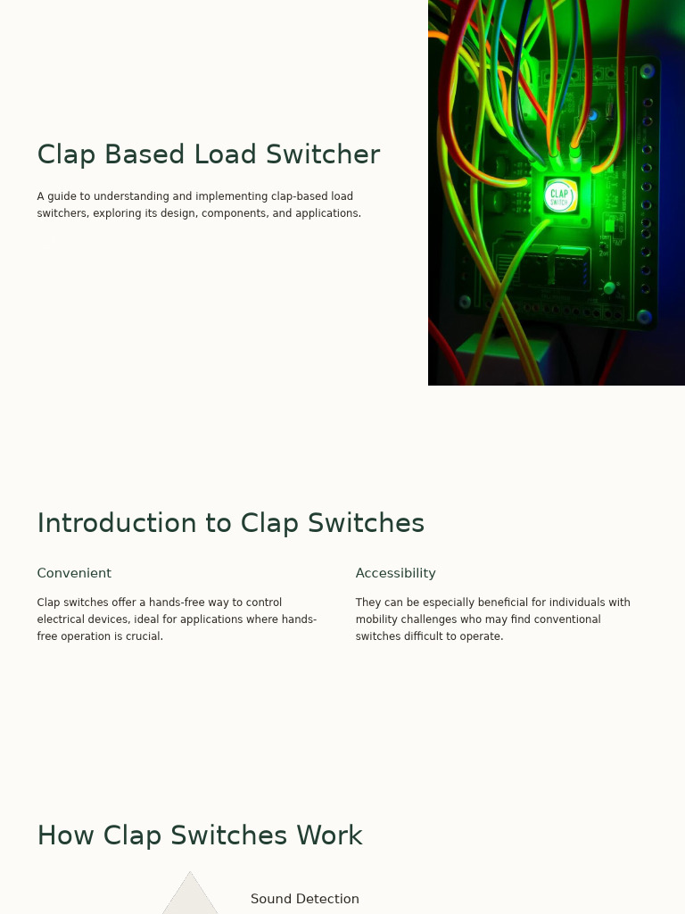 Clap Based Load Switcher | PDF | Microphone | Relay