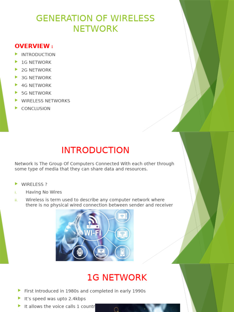 Generation of Wireless Network | PDF