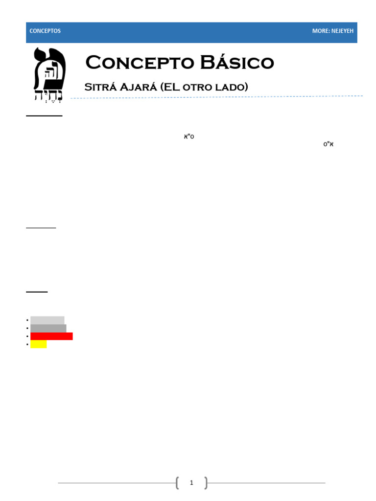 Concepto de Sitrá Ajará en Cabalá | PDF | Kábala | Creencia religiosa y ...