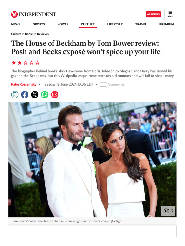 The House of Beckham by Tom Bower Review - Posh and Becks Exposé Won't ...
