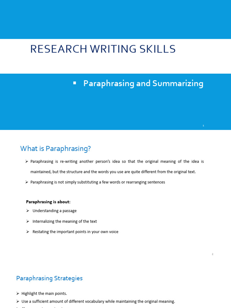 paraphrasing and summarsing-examples | PDF | Linguistics | Human ...