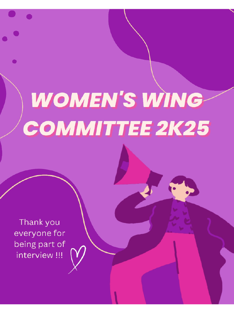WOMEN'S WING COMMITTEE 2K25 | PDF