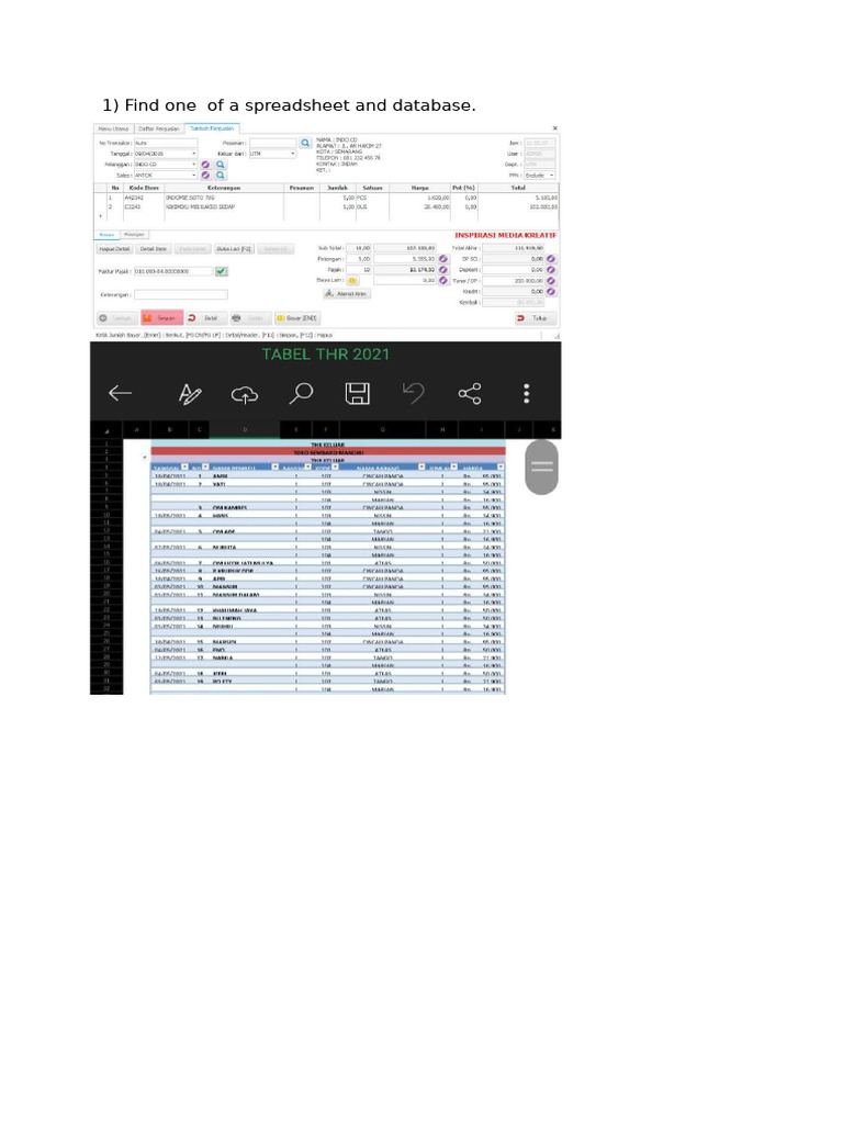 Database and Spreadsheet PDF | PDF