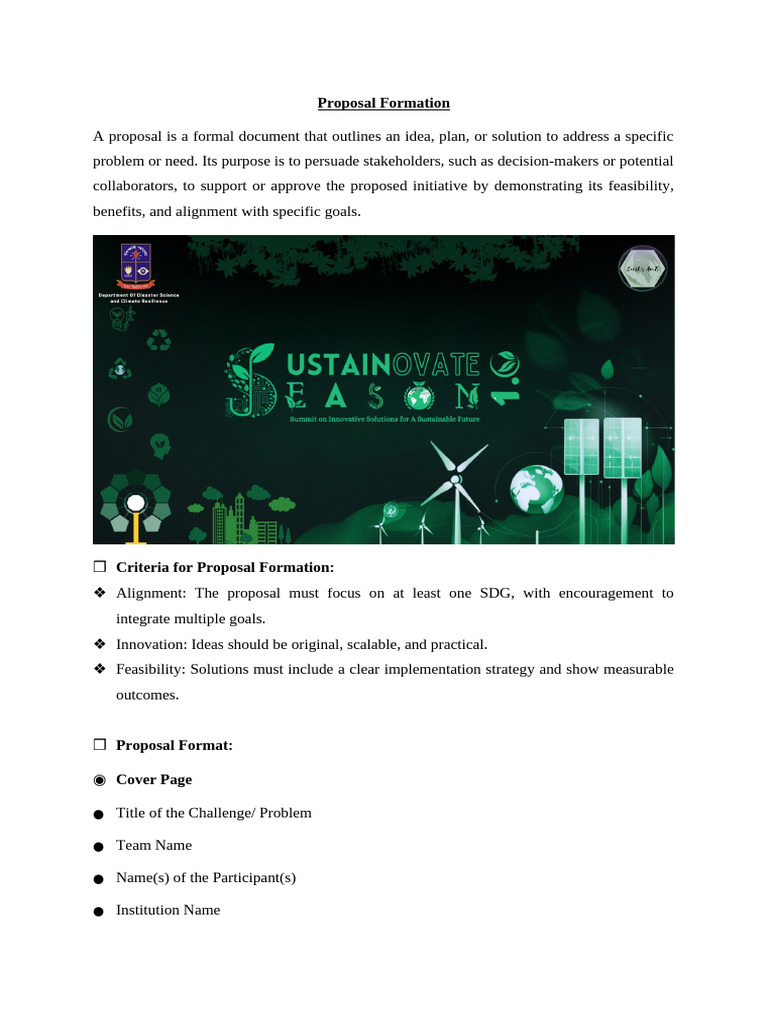 Proposal Formation (Updated) | PDF | Sustainability | Recycling