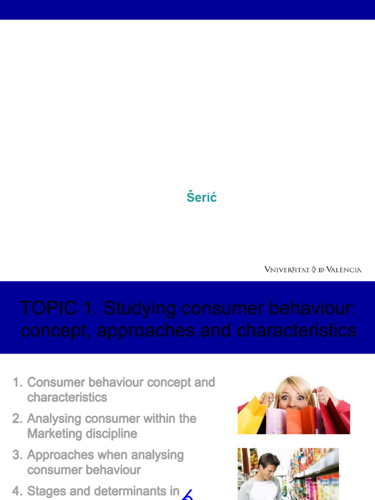 GIB Topic 1 2 | PDF | Marketing | Consumer Behaviour