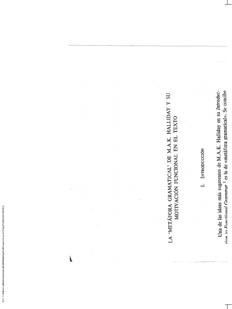 Dowing_1991 - La metáfora gramatical de M.A.K. Halliday y su motivación ...