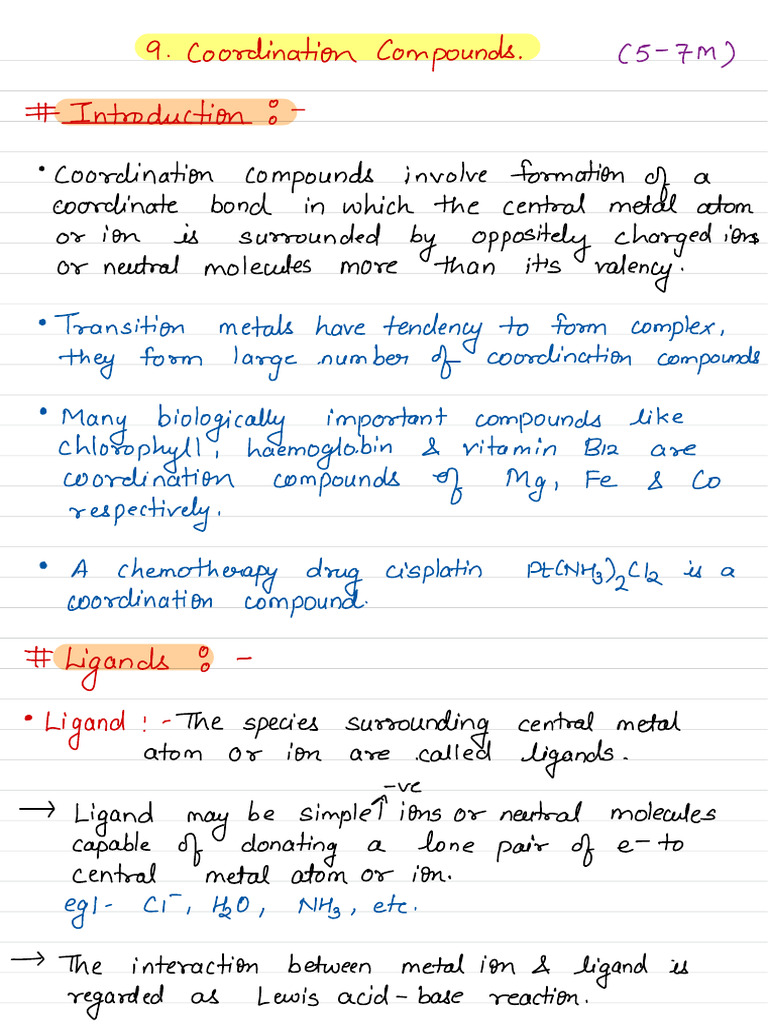 Coordination Compounds-1 | PDF