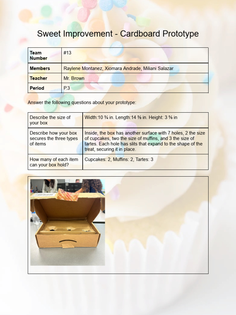Sweet Improvement - Cardboard Prototype | PDF