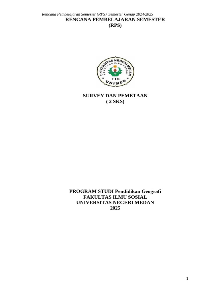 RPS Survey Dan Pemetaan OBE 2025 | PDF