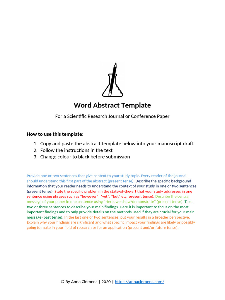 Scientific Abstract Writing Template | PDF