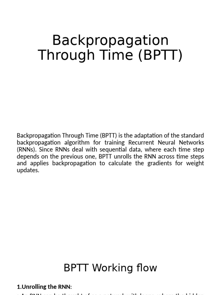 Backpropagation Through Time (BPTT) | PDF | Applied Mathematics | Computational Neuroscience