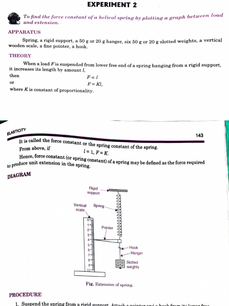 Exp 1, Term 2 Hookes Law.-1 | PDF | Force | Elasticity (Physics)