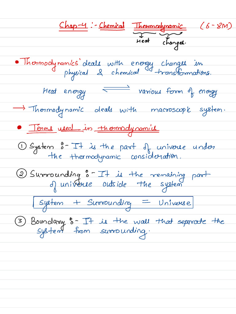Chemical Thermodynamics | PDF