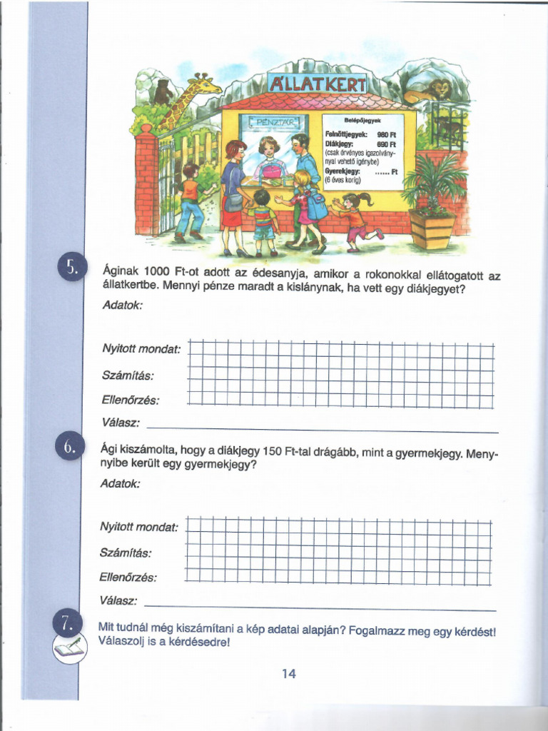 3 Oszt Állatk Szöv Felad Matem | PDF