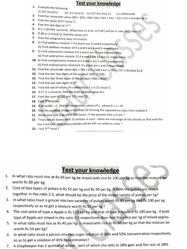 Aptitude Gaur Classes | PDF