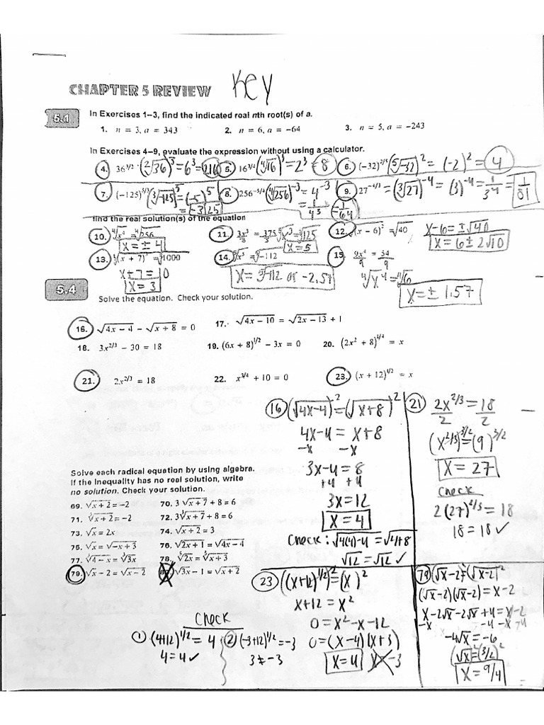 Answer Key - Test Review | PDF