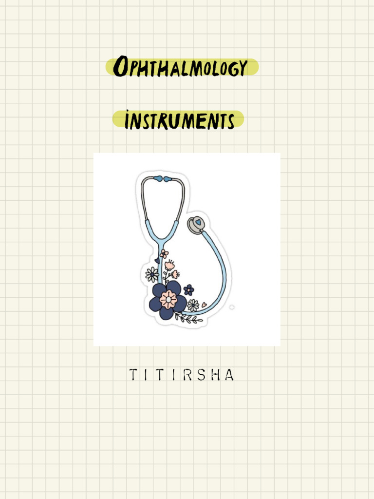 Optha Instruments | PDF | Ophthalmology | Human Eye