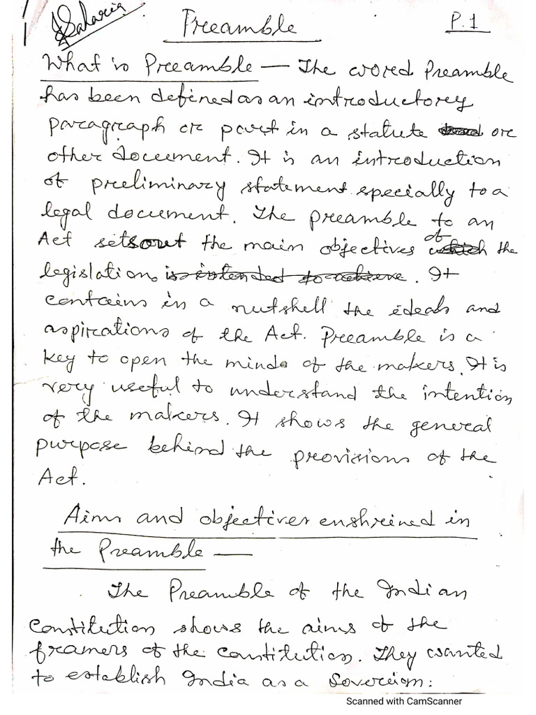 Constitution (Preamble) | PDF