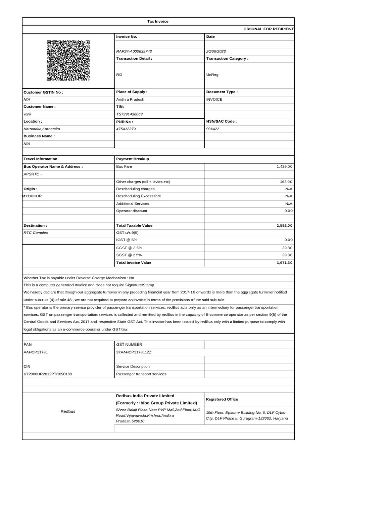 AC_GST_Tax_Invoice_1 | PDF | Invoice | Payments