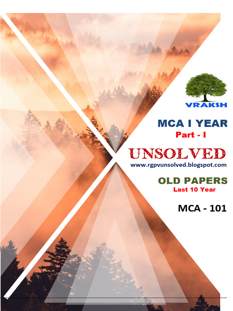 MCA Students: Past Exam Papers | PDF