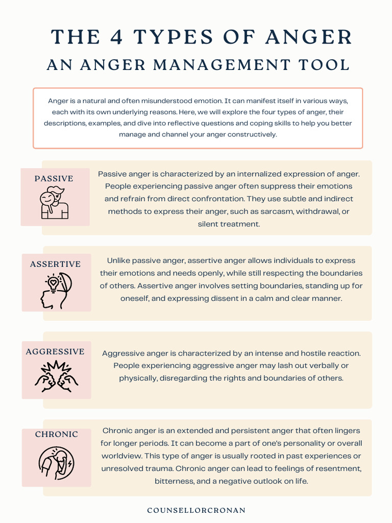 a4The4typesofanger | PDF | Anger | Aggression