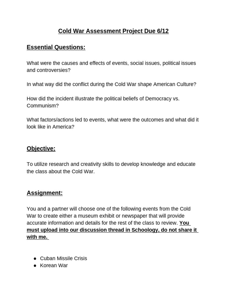 Cold War Introduction | PDF | Cold War