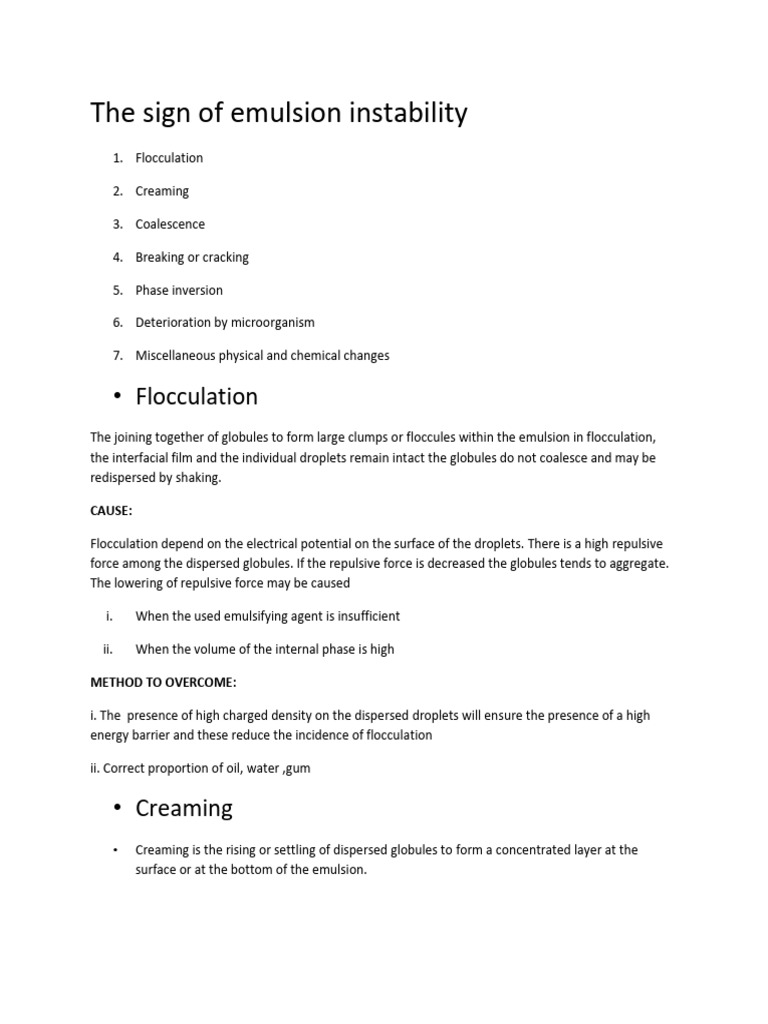 Emulsion | PDF | Emulsion | Applied And Interdisciplinary Physics