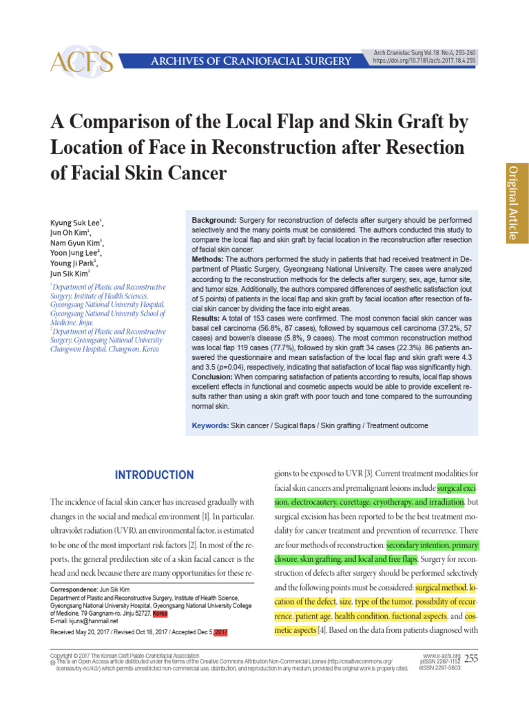 Comparison of Local Flap and Skin Graft | PDF | Skin Cancer | Surgery