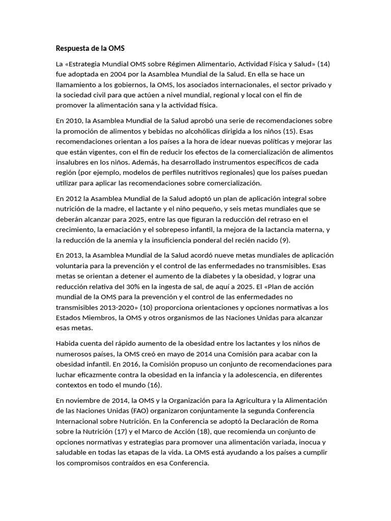 Alimentación sana OMS 3 | PDF | Amamantamiento | Obesidad