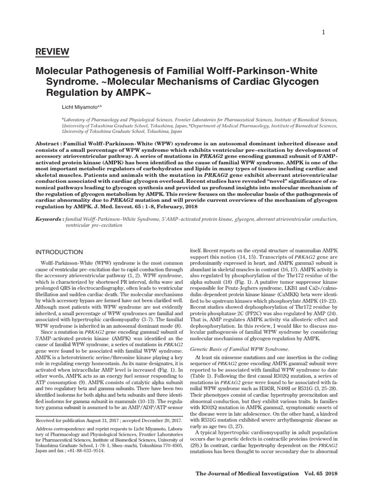 Wolff Parkinson White Syndrome | PDF | Glycogen | Skeletal Muscle