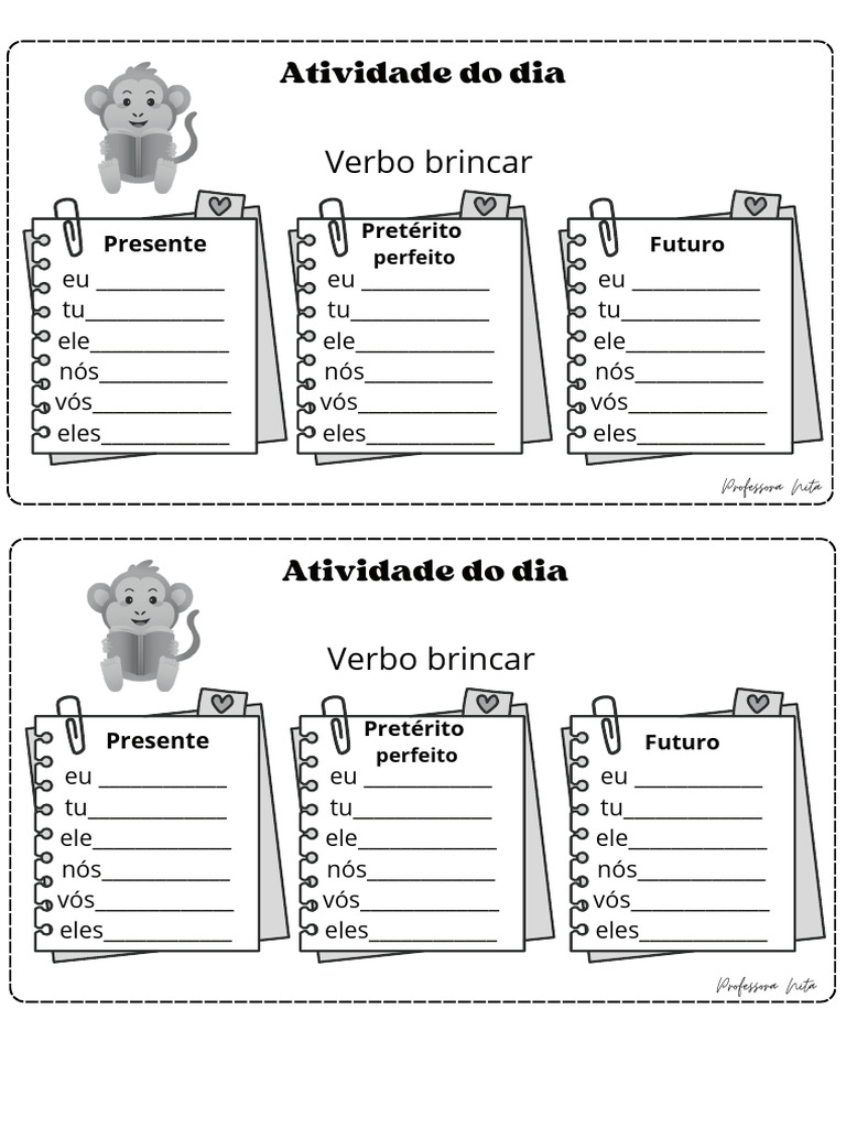 Atividade Diária Verbos3 | PDF