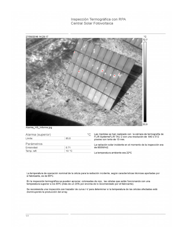 informe termografico | PDF