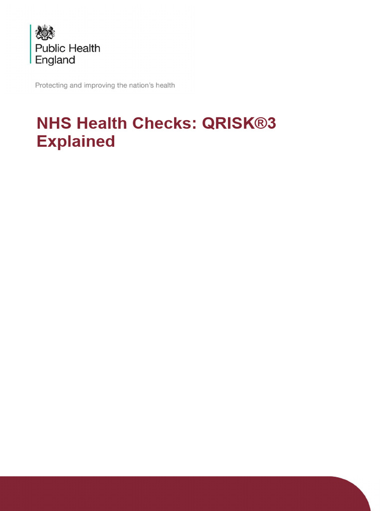 QRISK3 Explained - August 2021 Publication - PDF | PDF | Cardiovascular ...