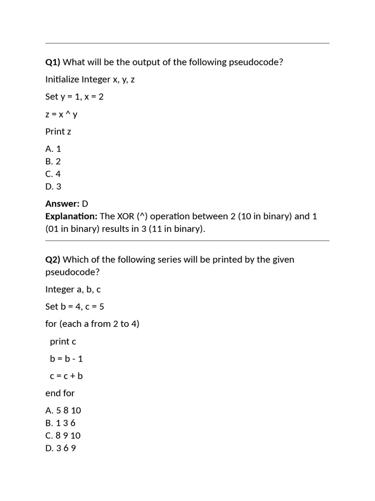 psuedocodescapgemenitill4thdec | PDF | Iteration | Computer Science