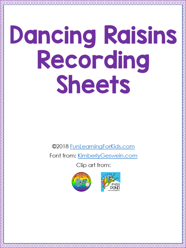 Dancing Raisins Experiment Worksheet | PDF | Internet | Cyberspace