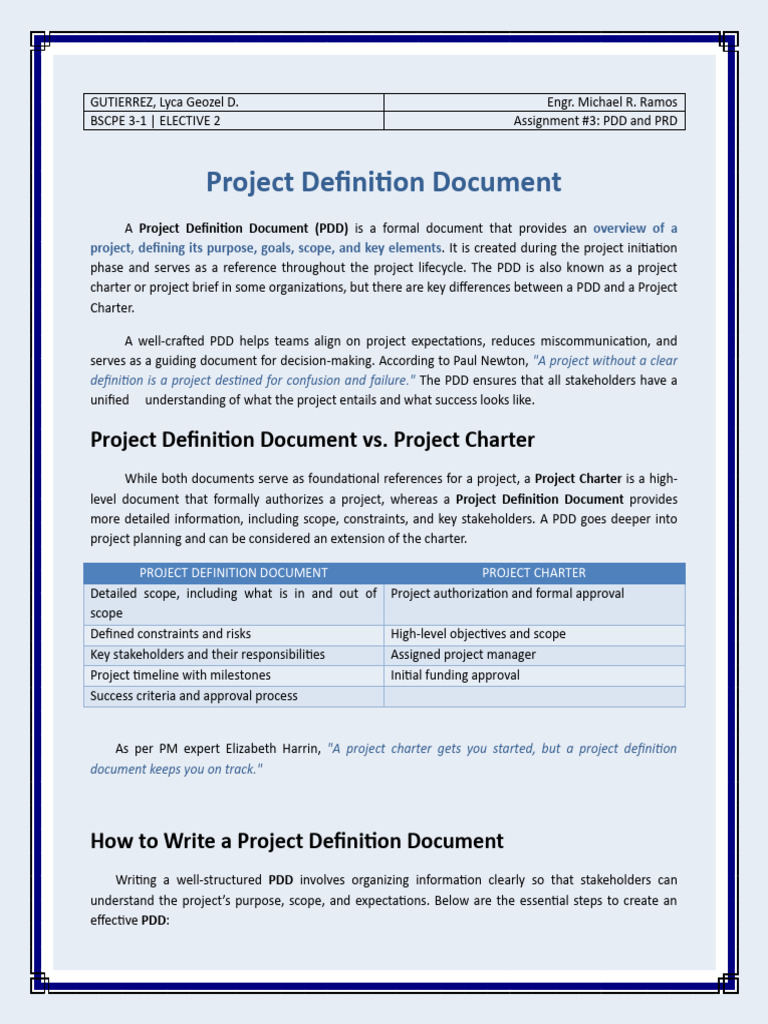 PPD VS. PRD | PDF | Project Management | Web Development