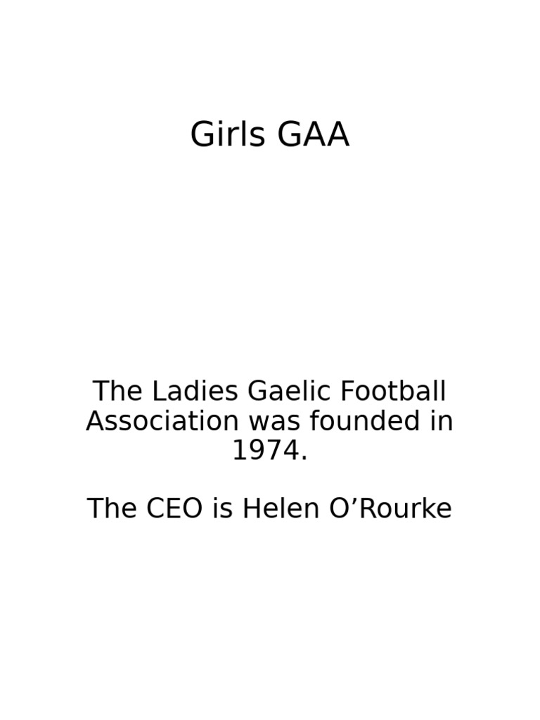 Girls GAA | PDF