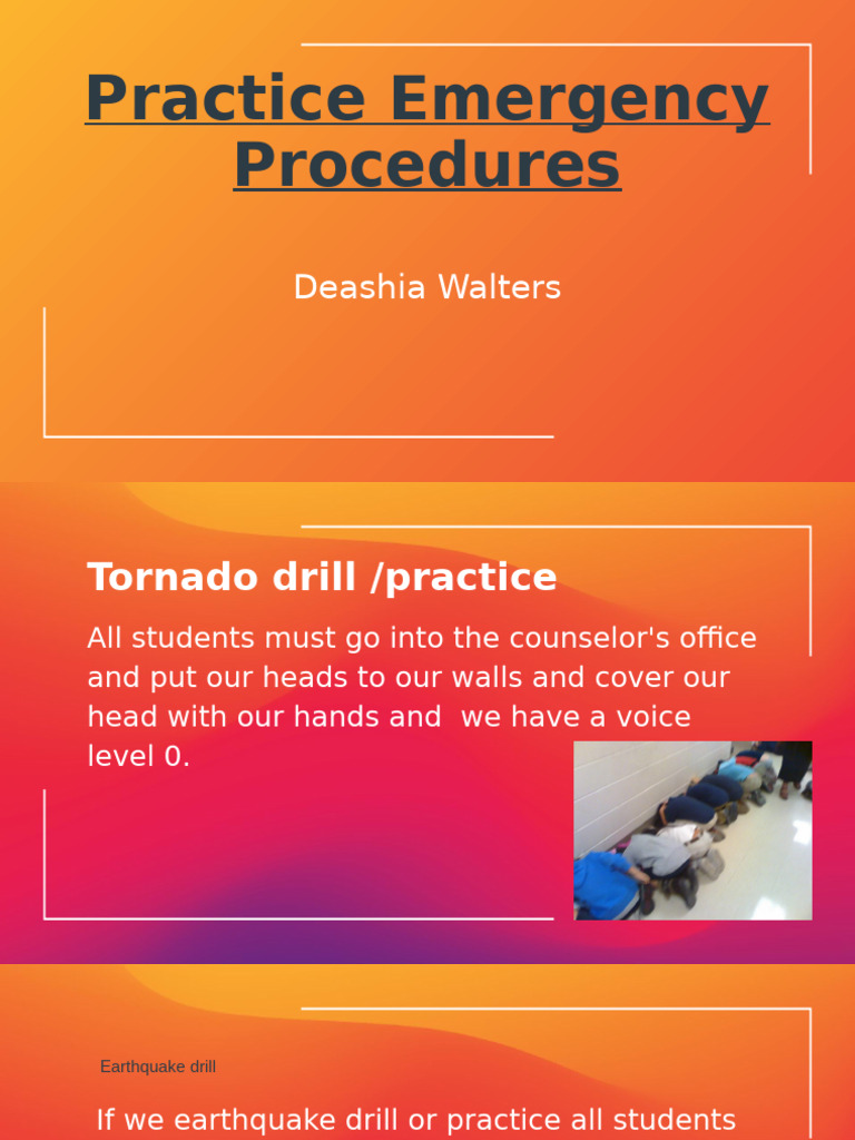 Practice Emergency Procedures by Deashia Walters | PDF
