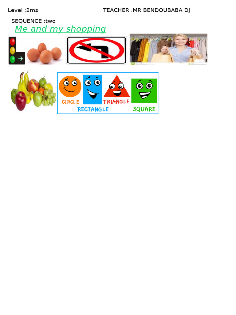 MS2 Sequence 2: Shopping Dialogue Lessons | PDF | Learning | Vowel