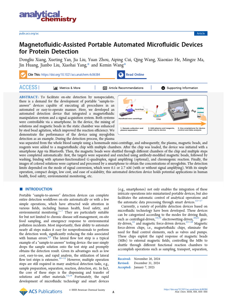 Xiang Et Al 2025 Magnetofluidic Assisted Portable Automated