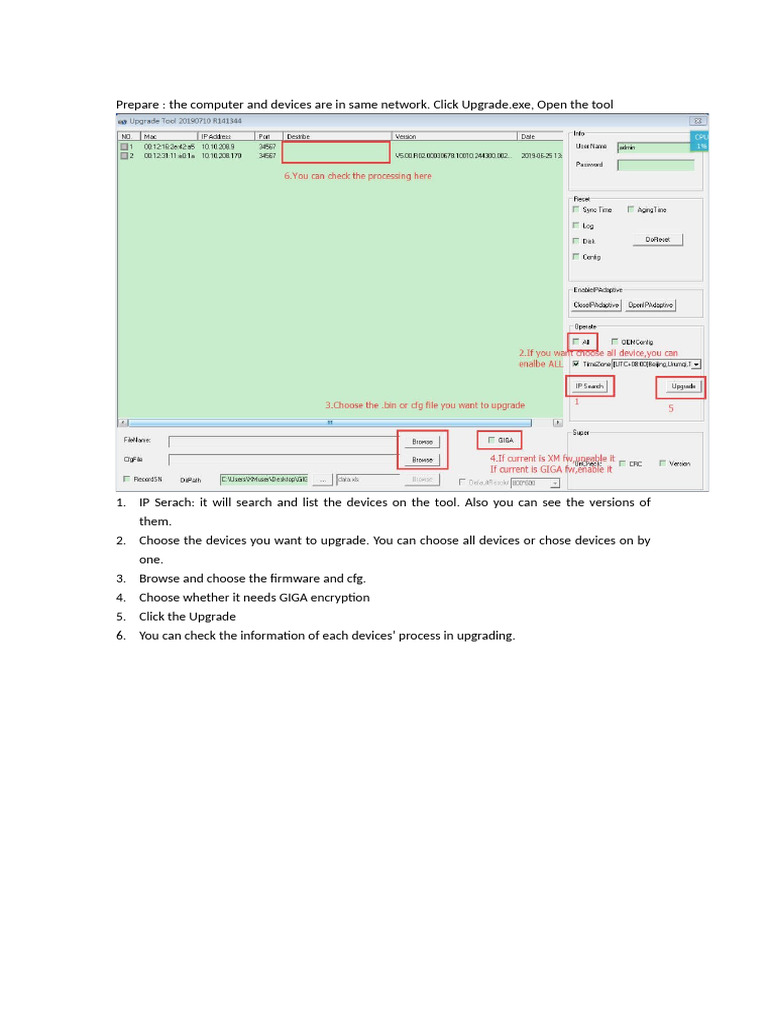 GIGA Upgrade Tool Manual | PDF