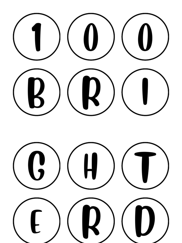 Alphabet Letters A-Z Circle Flashcards in Colorful Bold Style | PDF