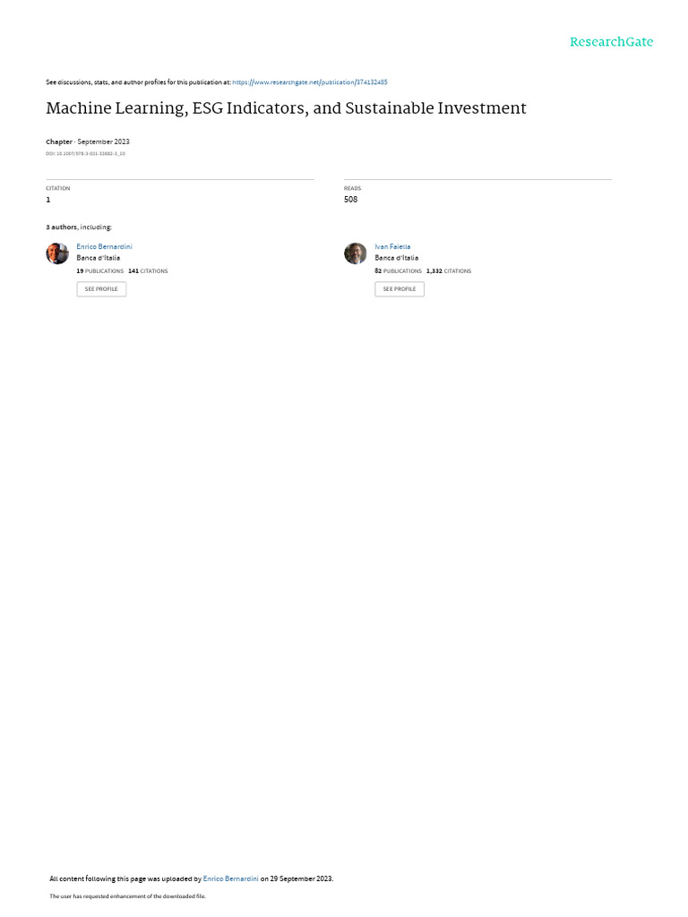 Machine Learning for ESG Investment Insights | PDF | Linear Regression ...