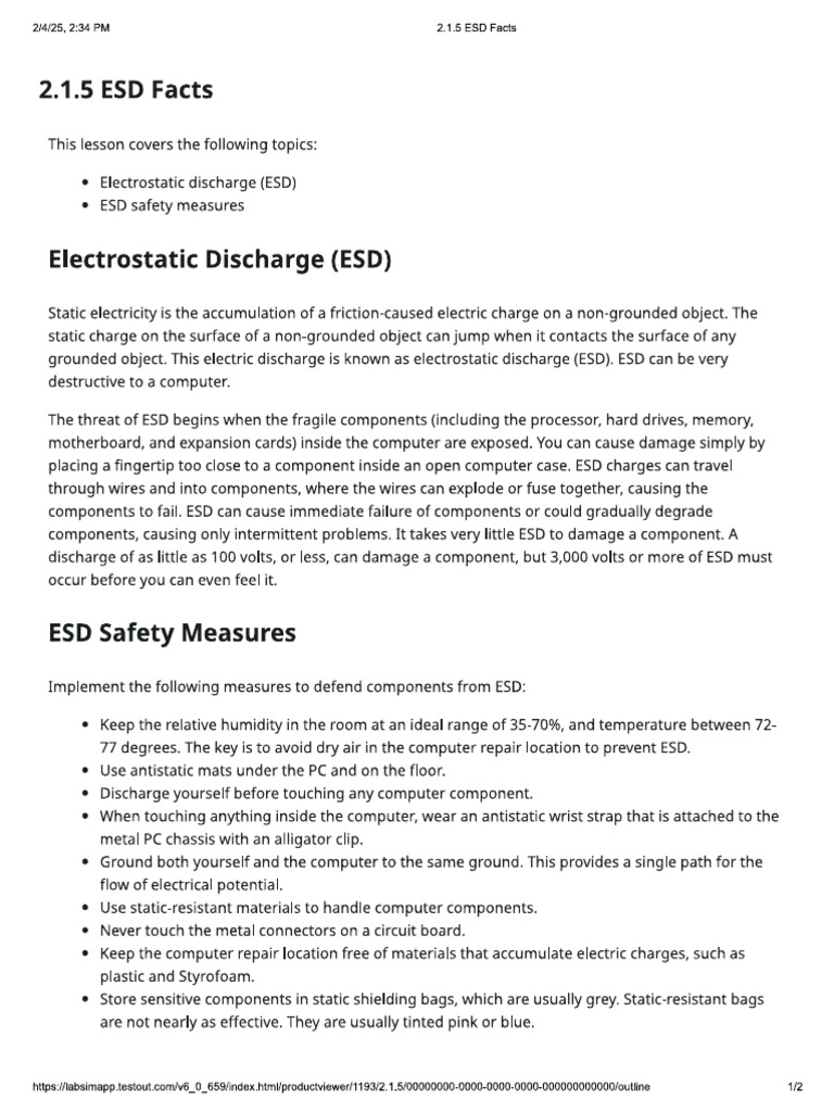 2.1.5 ESD Facts | PDF