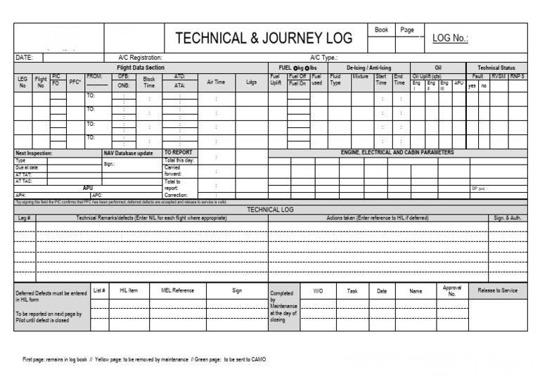 Technical Journey Log Crescent | PDF | Aviation | Aircraft