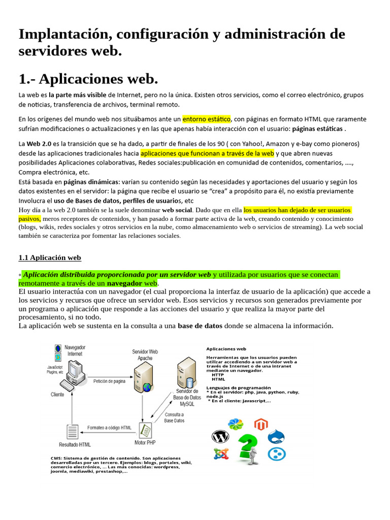 Configuración y Gestión de Servidores Web | PDF | Redes | Internet y web